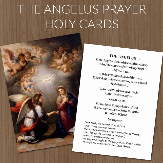 Catholic Annunciation Virgin Mary Angelus Prayer Business Card | Zazzle