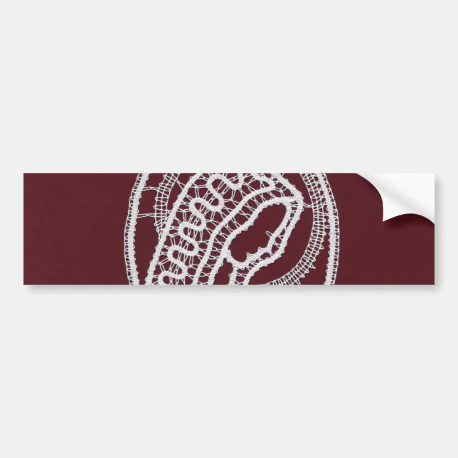 Catholic Blessed Virgin Mary, lace Bumper Sticker | Zazzle
