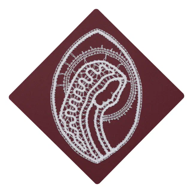 Catholic Blessed Virgin Mary, lace Graduation Cap Topper | Zazzle