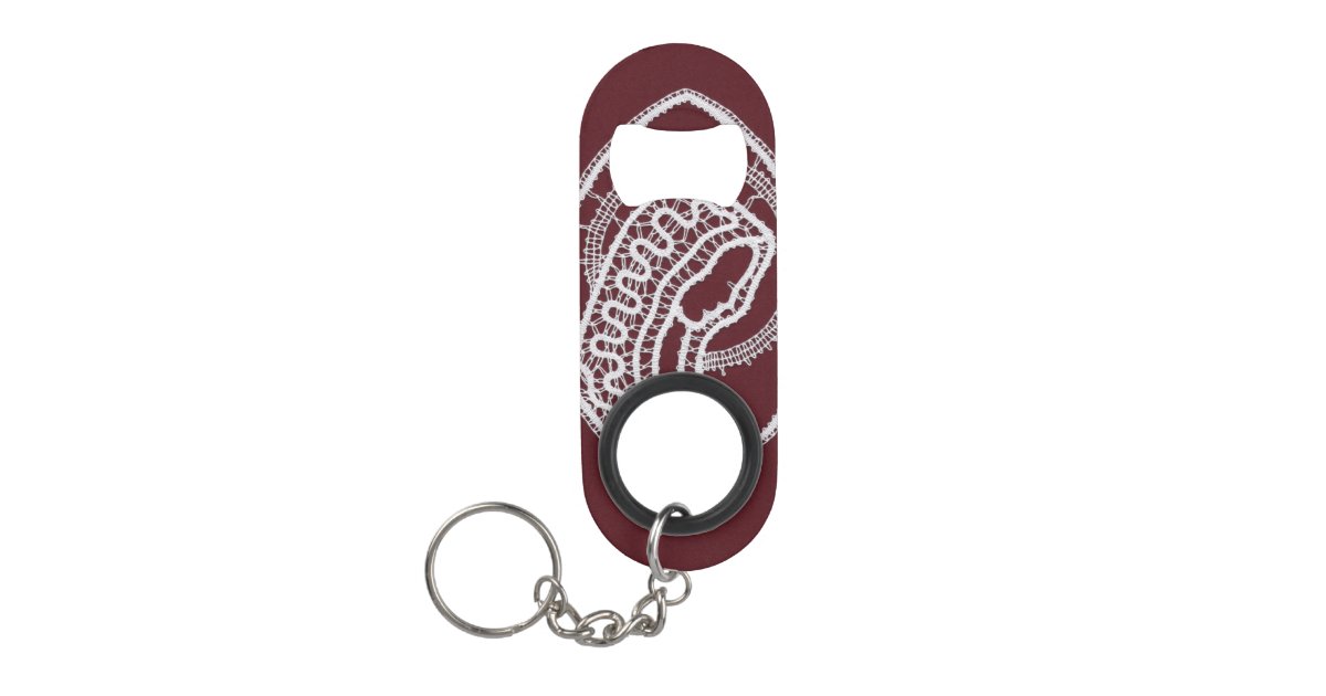 Catholic Blessed Virgin Mary, lace Keychain Bottle Opener | Zazzle