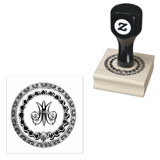 Catholic Blessed Virgin Mary Marian Symbol Rubber Stamp | Zazzle