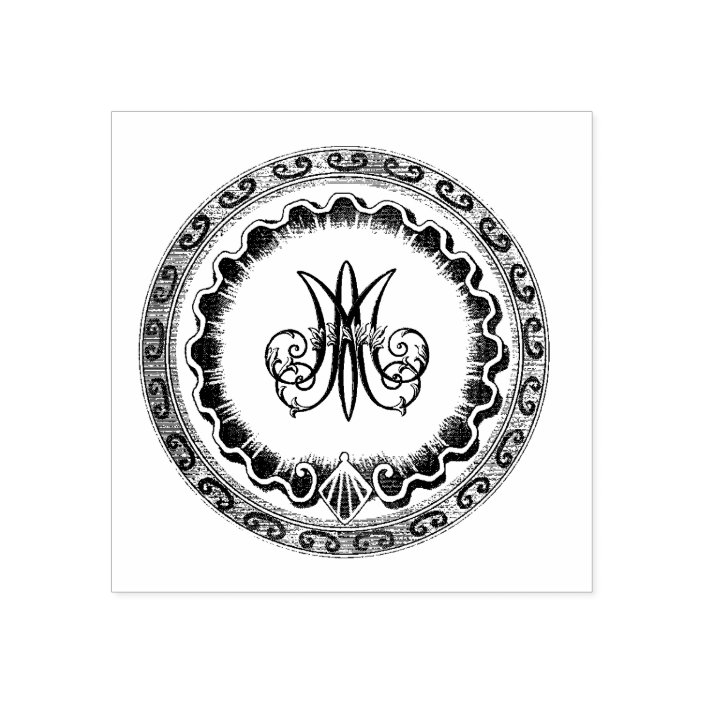 Catholic Blessed Virgin Mary Marian Symbol Rubber Stamp | Zazzle.com