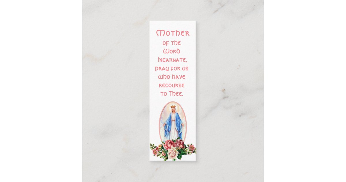 Catholic Blessed Virgin Mother Religious Holy Card | Zazzle