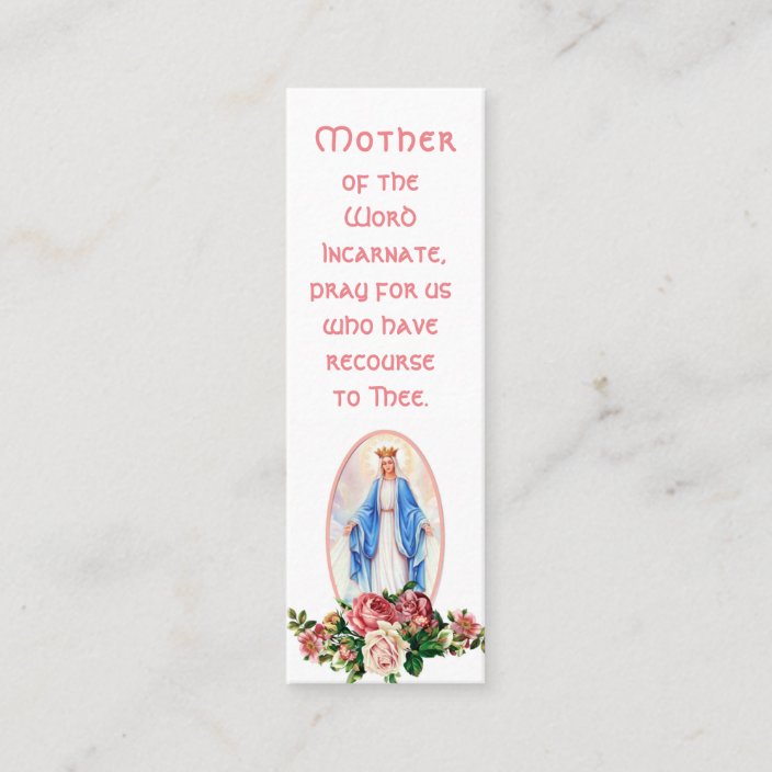 Catholic Blessed Virgin Mother Religious Holy Card | Zazzle.com