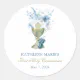 Catholic Blue Floral First Communion Eucharist Classic Round Sticker ...