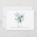 Catholic Blue Floral First Communion Thank You | Zazzle