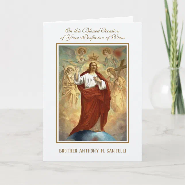 Catholic Brother Religious Profession of Vows Card | Zazzle