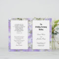 Catholic Ceremony Purple Flowers Program Template | Zazzle
