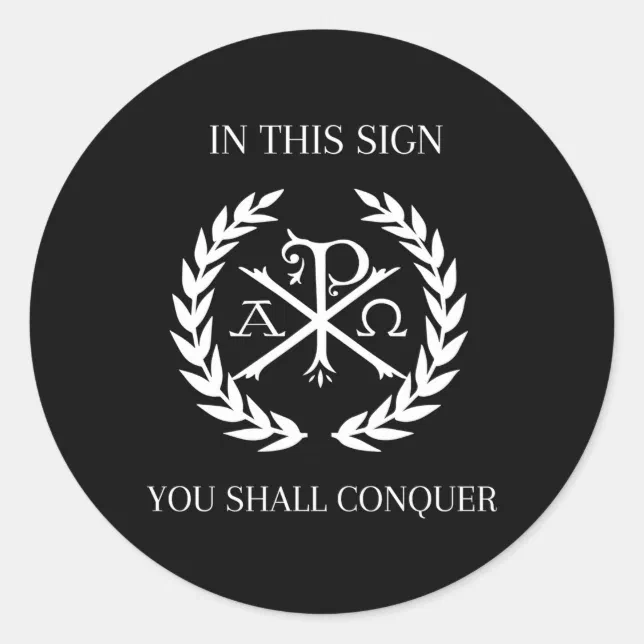 Catholic Christian Chi Rho Alpha Omega Classic Round Sticker | Zazzle