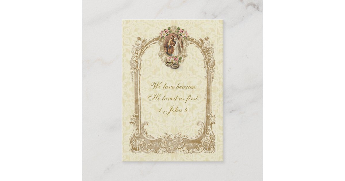 Catholic Christian Wedding Favor Holy Card | Zazzle