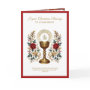 Catholic Christmas Eucharist Red Roses Holiday Card | Zazzle
