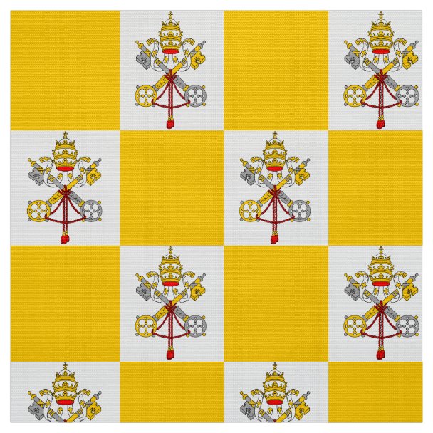Catholic symbol of Christians emblem Vatican Fabric | Zazzle