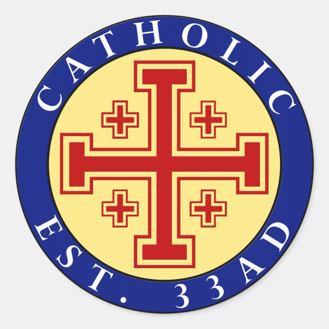 CATHOLIC CLASSIC ROUND STICKER | Zazzle