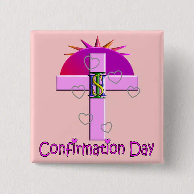 Catholic Confirmation Day Gifts for Kids Pinback Button | Zazzle