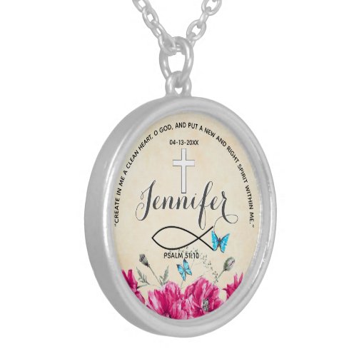 Catholic Confirmation Gifts Girls Silver Plated Necklace | Zazzle