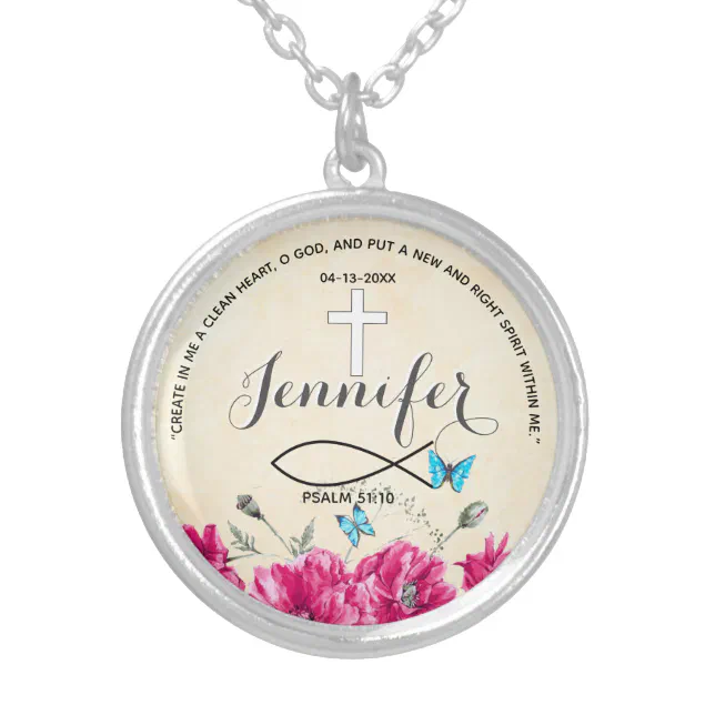 Catholic Confirmation Gifts Girls Silver Plated Necklace | Zazzle
