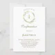 catholic Confirmation gold circle green leaves Invitation | Zazzle