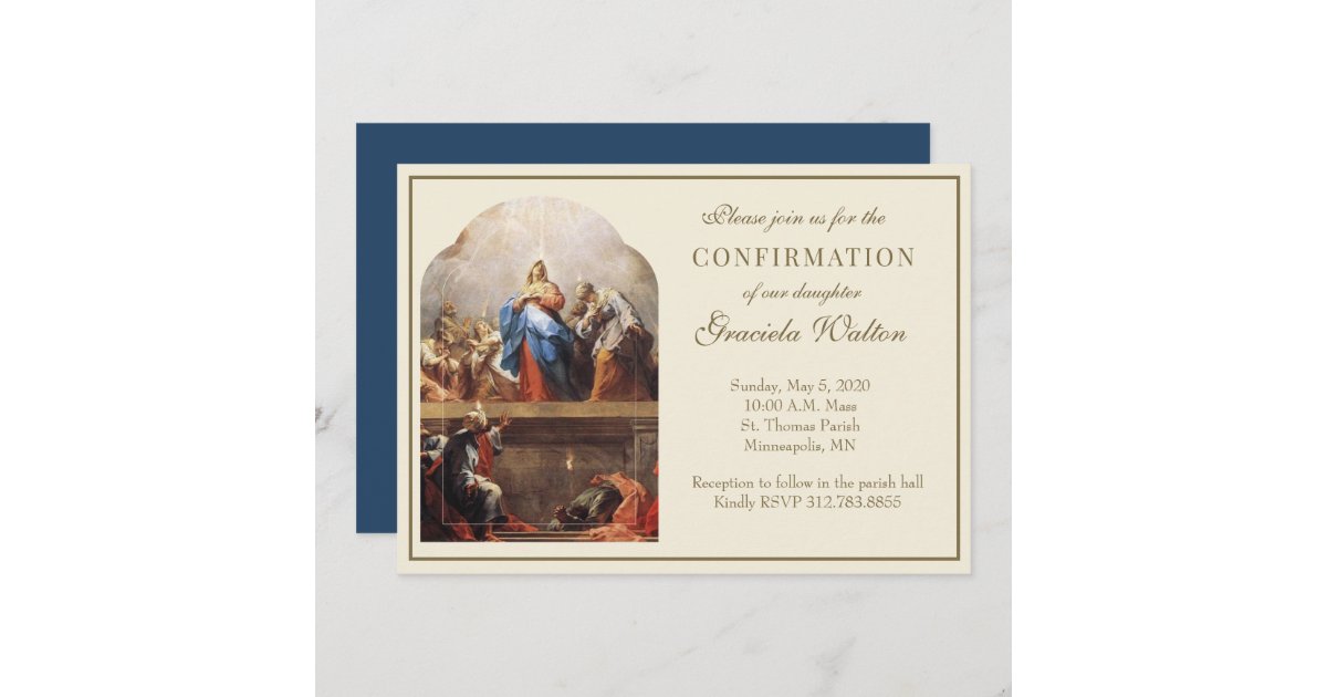 Catholic Confirmation Holy Spirit Scripture Invita Invitation | Zazzle
