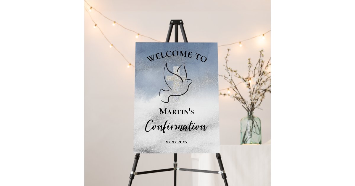Catholic Confirmation welcome sign | Zazzle