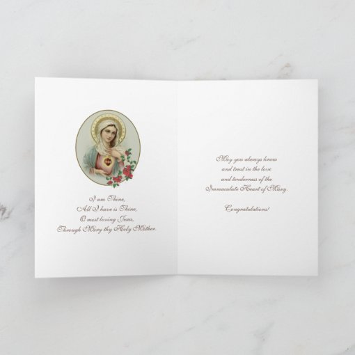 Catholic Consecration to Immaculate Mary Religious Card | Zazzle