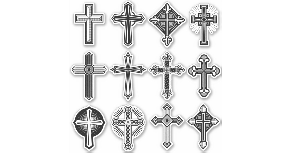 Catholic Cross set sticker | Zazzle