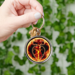 Catholic Crucifix Jesus Holy Trinity Religious Keychain | Zazzle