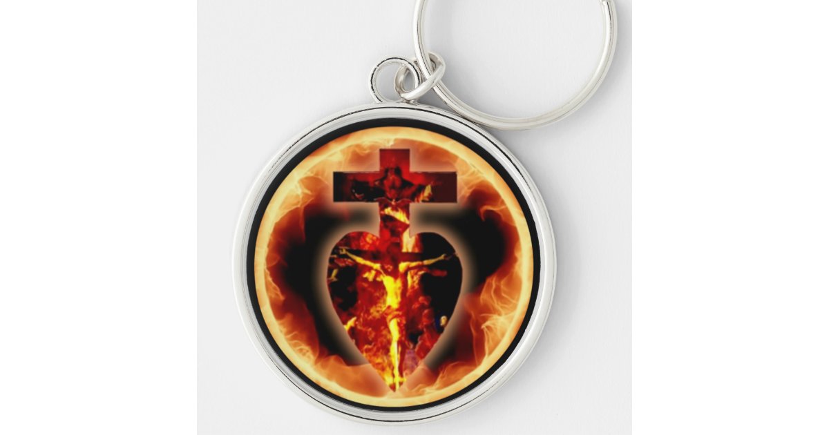 Catholic Crucifix Jesus Holy Trinity Religious Keychain | Zazzle