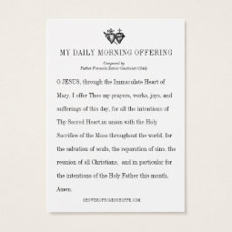 Catholic Daily Morning Offering Prayer | Zazzle