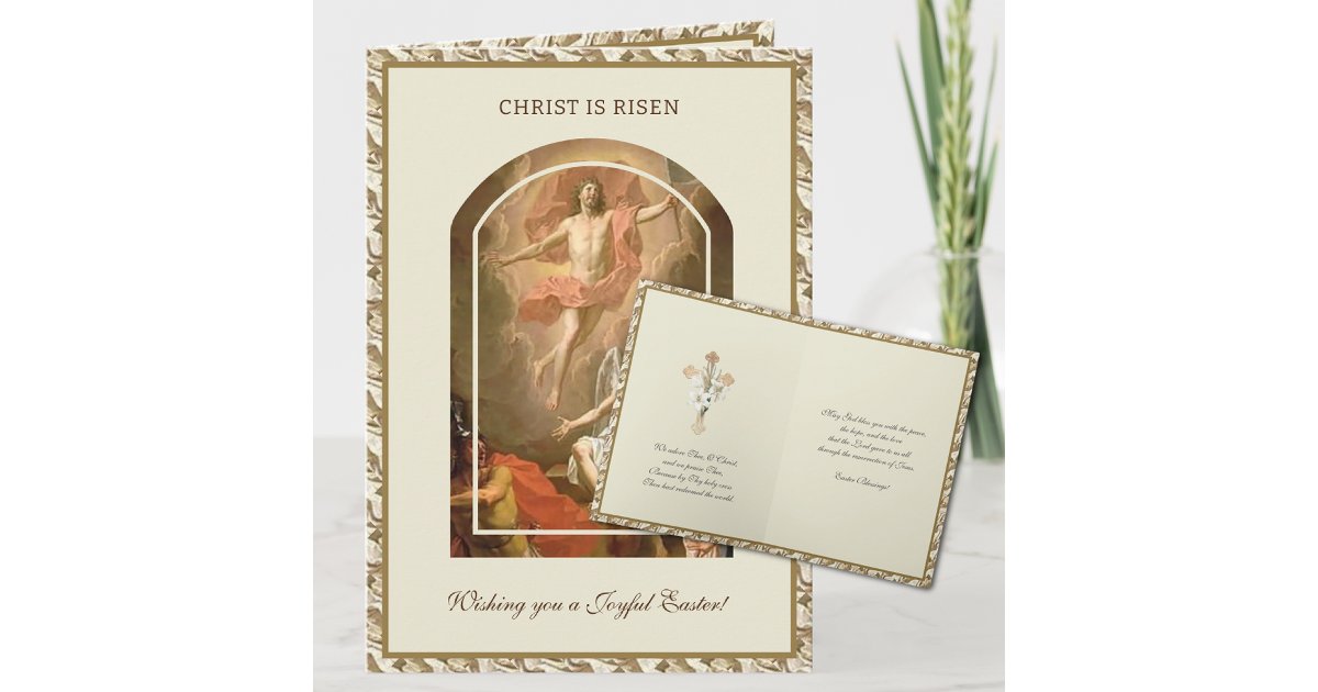 Catholic Easter Prayer Resurrection of Jesus Holiday Card | Zazzle