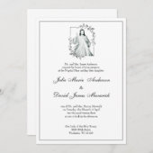 Catholic Elegant Divine Mercy Wedding Invitation | Zazzle