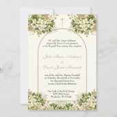 Catholic Elegant Floral Religious Wedding Invitation | Zazzle
