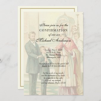 Catholic Elegant Sacrament of Confirmation Invitation | Zazzle