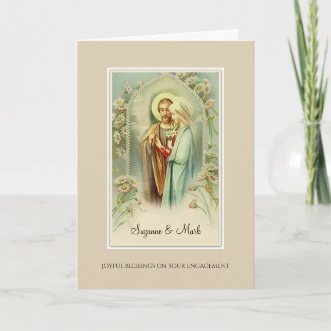 Catholic Engagement Congratulations Card w/prayer | Zazzle