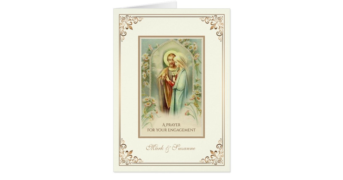 Catholic Engagement Prayer Congratulations Card | Zazzle