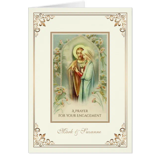 Catholic Engagement Prayer Congratulations Card | Zazzle