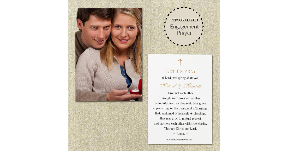 Catholic Engagement Prayer Photo | Zazzle