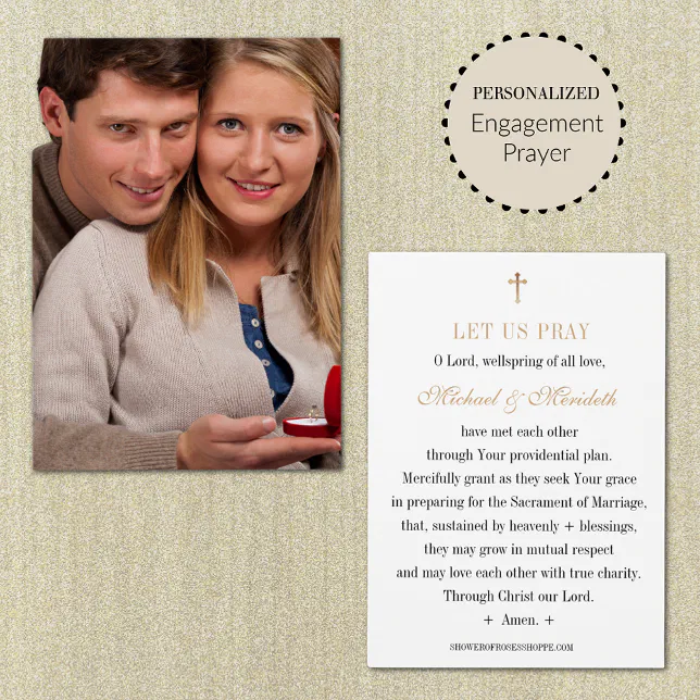 Catholic Engagement Prayer Photo | Zazzle