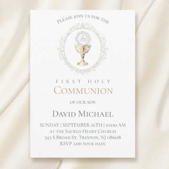 catholic first communion Eucharist Invitation | Zazzle