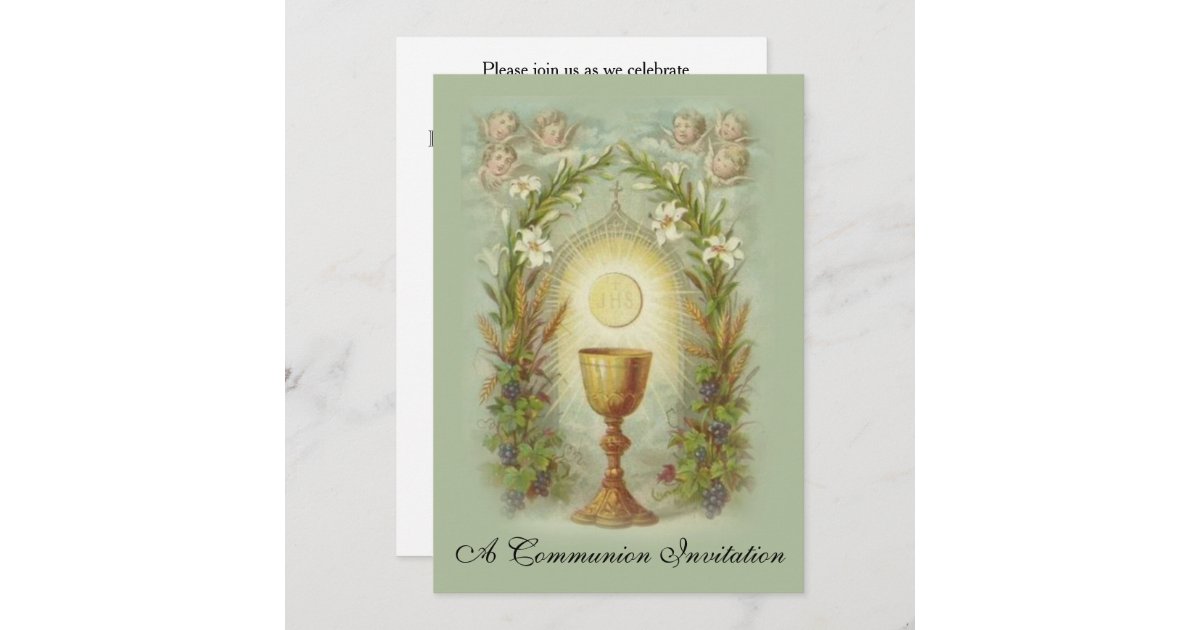 Catholic First Holy Communion Invitation | Zazzle.com