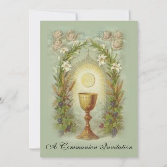 Catholic First Holy Communion Invitation | Zazzle