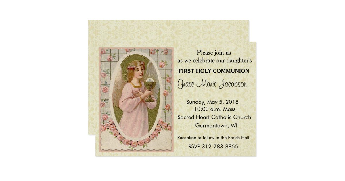 Catholic First Holy Communion Invitations | Zazzle.com