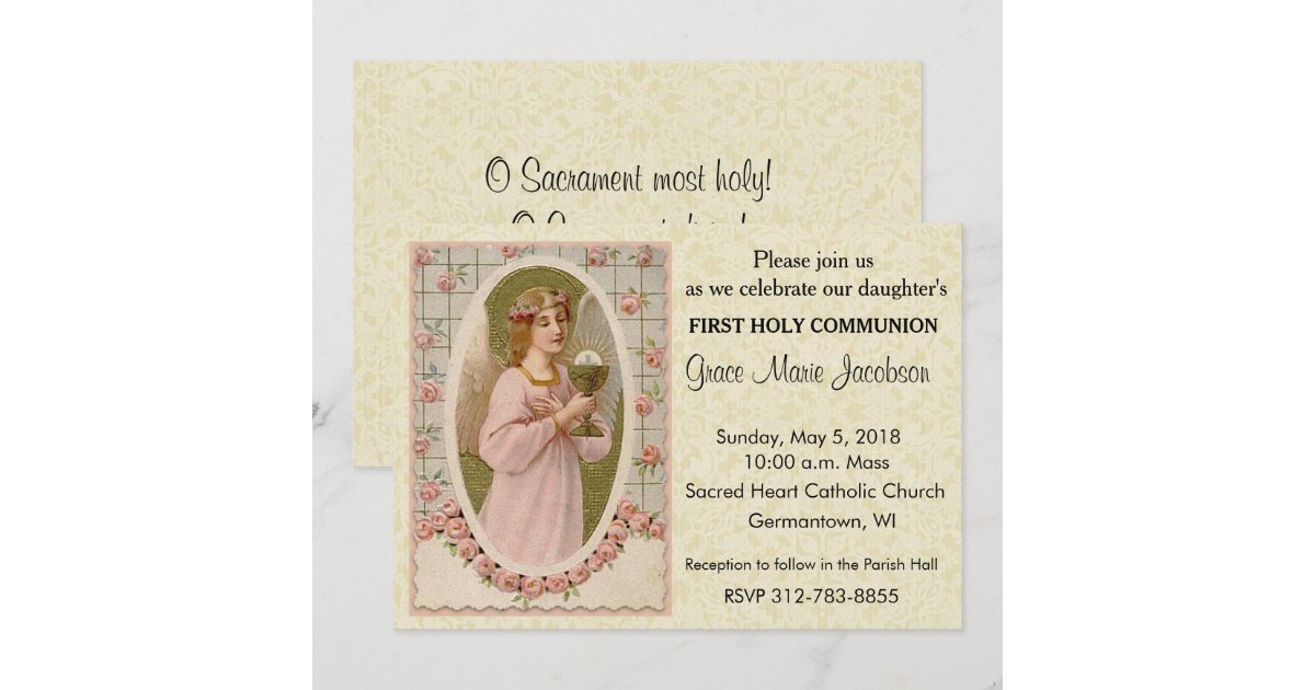 Catholic First Holy Communion Invitations | Zazzle