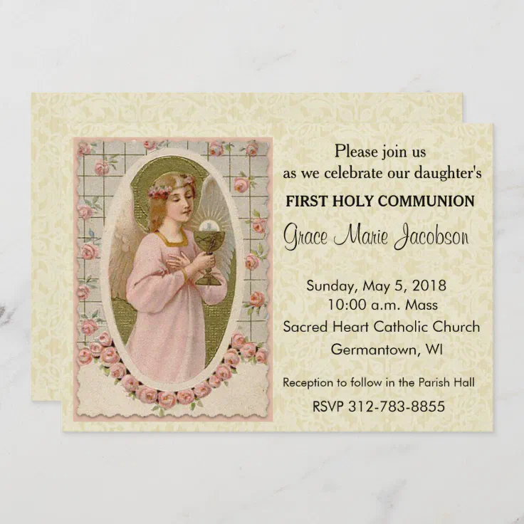 Catholic First Holy Communion Invitations | Zazzle