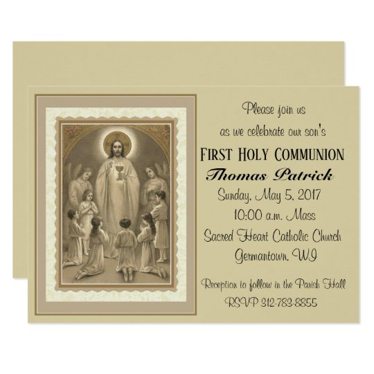 Catholic First Holy Communion Invitations | Zazzle.com