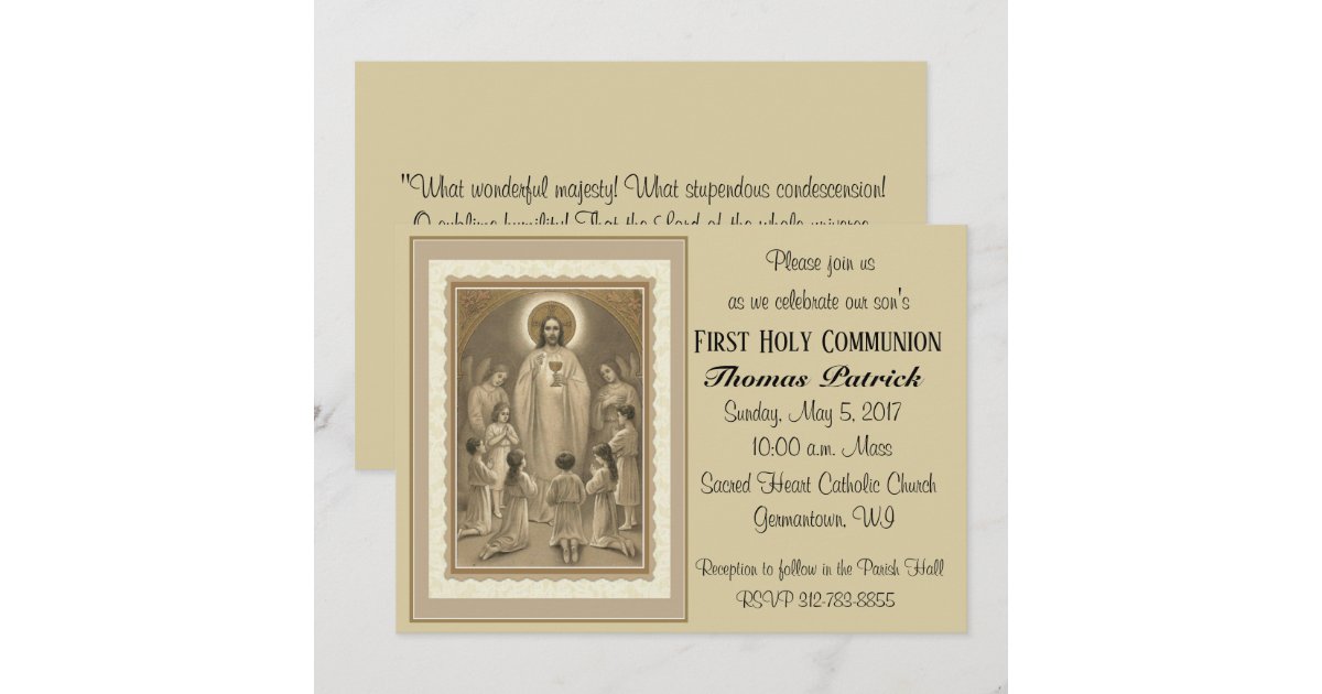 Catholic First Holy Communion Invitations | Zazzle