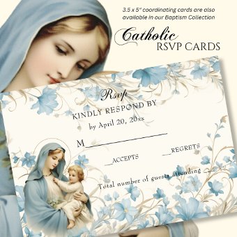 Catholic Floral Baptism Christening Baby Scripture Invitation | Zazzle