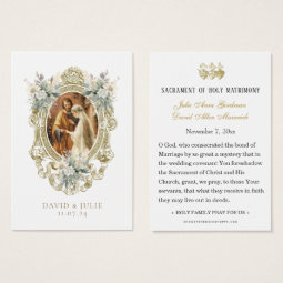 Catholic Floral Wedding Prayer Card | Zazzle
