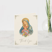 Catholic Funeral Blessed Mary Thank you Note Card | Zazzle