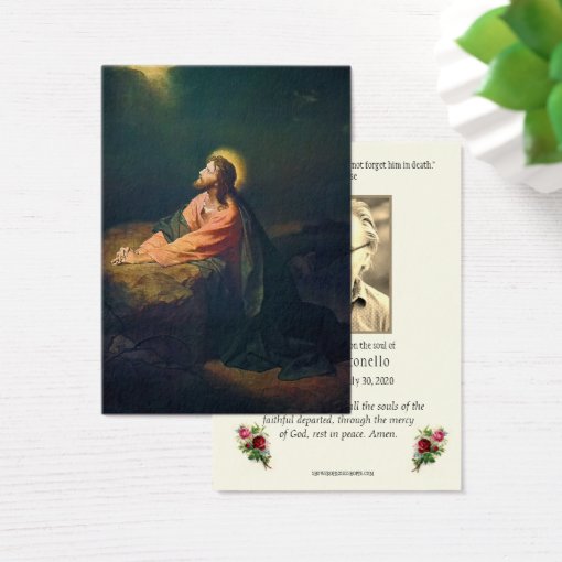 Catholic Funeral Memorial Jesus Holy Card | Zazzle
