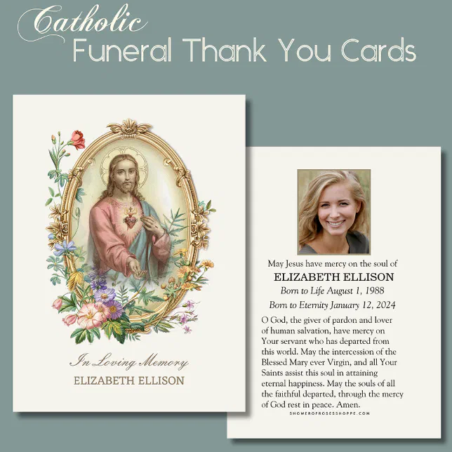Catholic Funeral Memorial Jesus Prayer Card | Zazzle